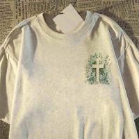 China Men's Floral Cross Print Graphic T-Shirt in Soft Cotton Fabric for Streetwear Style for sale