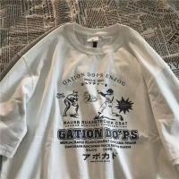 China Men's Vintage Graphic Print Cotton T-Shirt with Streetwear-Inspired Design for sale