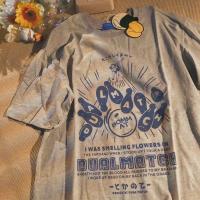 China Men's Vintage Graphic Print Cotton T-Shirt with Streetwear-Inspired Design for sale