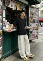 China Men's Oversized Heavyweight Cotton Blend T-Shirt for Streetwear and Casual Wear for sale
