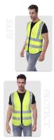 China High-Visibility Reflective Safety Vest with Fluorescent Mesh Construction, Wide Reflective Strips, and Multiple Large-Capacity Pockets for sale