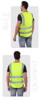 China High-Visibility Reflective Safety Vest with Fluorescent Mesh Construction, Wide Reflective Strips, and Multiple Large-Capacity Pockets for sale