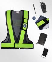 China Multi-Color Lightweight Mesh Safety Vest with Wide Reflective Strips and Functional Chest Utility Pocket for sale