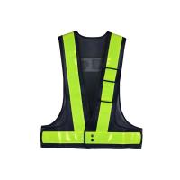 China Multi-Color Lightweight Mesh Safety Vest with Wide Reflective Strips and Functional Chest Utility Pocket for sale