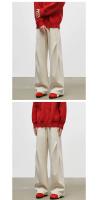 China Men’s Crinkled Finish Wide-Leg Pants with Curved Seam and Elasticated Waistband for Casual Wear for sale