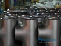 China WP316/L Equal Reducing Tee DN100 Beveled End Butt Welded Fitting ASTM A403 for sale