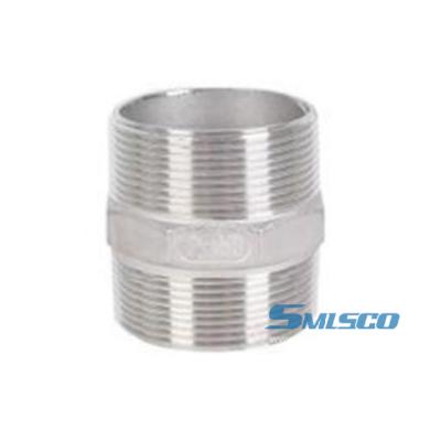 China 316/304 Stainless Steel Hex Nipple BSP Threaded Class 150 - DN8 to DN100 Sizes for Industrial Pipeline Connections for sale