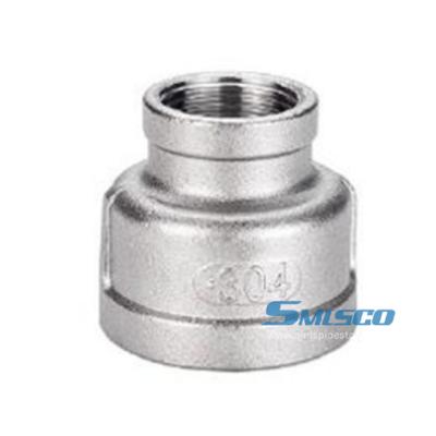 China ASTM A351 316 Stainless Steel Reducing Coupling Class 150 Threaded BSP - 1