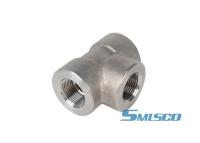 China F316Ti Stainless Steel Forged Tee 3000 LBS Socket Weld Threaded Equal Reducing for sale