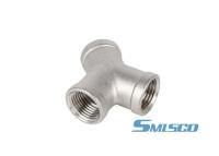 China 316 Stainless Steel Equal Tee DN50 Threaded BSP Class 150 Pipe Fitting for Industrial Plumbing Systems for sale