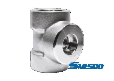 China F316Ti Stainless Steel Forged Tee 3000 LBS Socket Weld Threaded Equal Reducing for sale