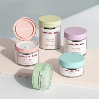 China Cosmetic packaging frosted flip top cream jar 50-150g with spoon packaging bottle for sale