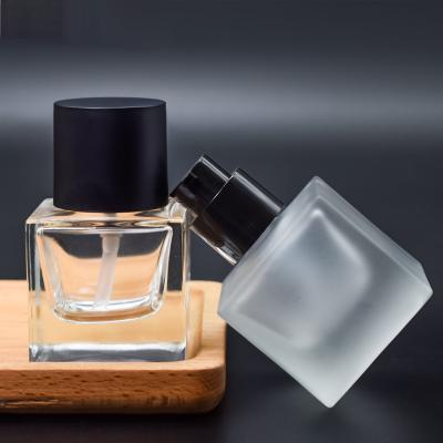 China 30ml Glass Bottle with Groove Design and Inner Gasket Perfect for Leak-Proof Cosmetic Packaging for sale