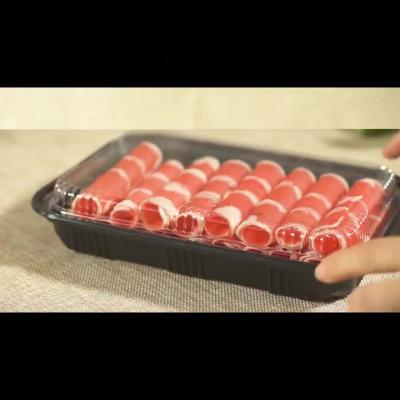 China Wholesale disposable meat roll box food grade high-grade plastic box antifreeze meat slice box with lid for sale