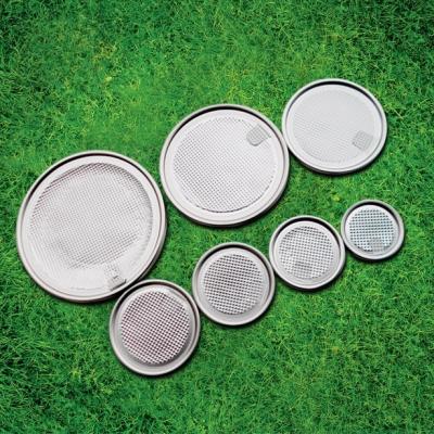 China 83mm Aluminum Can Lids for Packaging Dry Goods and Agricultural Products with White Outside and Yellow Inside Coating for sale