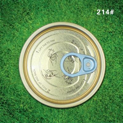 China 214 Full Open Iron Can Lids for Canned Goods and Foods with Easy-Open Tinplate for sale
