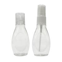 China Spray Bottle PET Round Shoulder Flat Bottle 30ml 80*40mm 6g White/Black/Blue/Transparent for sale