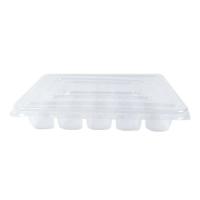 China Transparent Dumpling Box Disposable Bowl with Pillar Design and Eco-friendly PP Material for Storing and Dividing Dumplings for sale