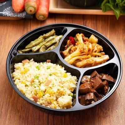 China Disposable bowl 838 Round Three-Compartment Packaging Box for -20 deg C-120 deg C Temperature and Food-Grade PP and Freezer-Safe for sale