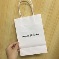 China OEM Fancy White Paper Gift Bags With Handles packaging for clothes shoes for sale