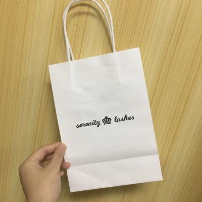 China OEM Fancy White Paper Gift Bags With Handles packaging for clothes shoes for sale