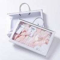 China Baby Clothes Cardboard Gift Packaging Boxes Glossy Lamination With PVC Window for sale