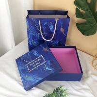 China 157gsm Art Paper Empty Gift Box Factory Price Custom Cardboard Packaging Box With string Handle for sale