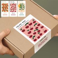 China Rectangle Thank You Stickers For Gift Box Seal Tag Labels Happy Post Labels Open Me Stickers for sale