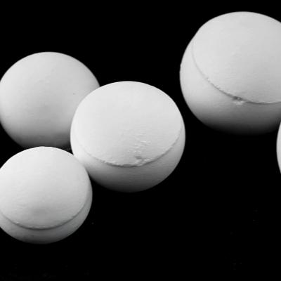 China White or Off-white Alumina Ceramic Grinding Balls with 92% Alumina Content and Customizable Size for Precision Grinding for sale