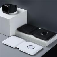 China OEM Dual 15W Wireless Charger Foldable Magsafing For Iphone12 Airpods Pro for sale
