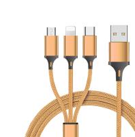 China One Tow Three Mobile Phone Data Line For Iphone6 7 8 X Android Type C Three In One for sale