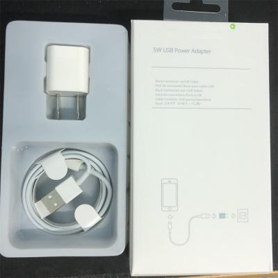China 2 In 1 Phone Wall Charger A1385 USB 5W Charger Adapter With Cable for sale