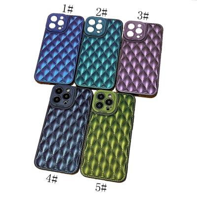 China Chameleon Lambskin Cell Phone Case For Iphone 8plus / Xs 11 / 12 / 13pro Max for sale