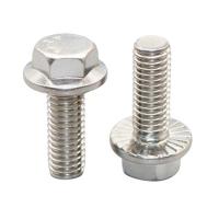 China 304 Stainless Steel Flange Round Head Bolt M5-m42 Hexagon Flange Bolt for sale