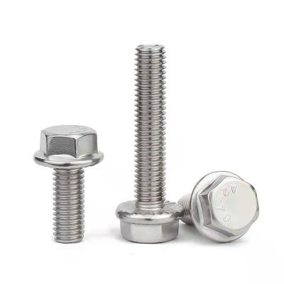China Hexagon Flange Bolts Fastener Factory Provided A2 A4 SS304 SS316 for sale