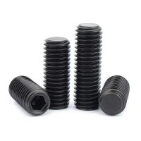 China Grade4.8/8.8/10.9/12.9din913/din914/din915/din916 Black Oxidized Flat End Pointed Hex Socket Head Screws for sale