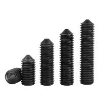 China Grade4.8/8.8/10.9/12.9din913/din914/din915/din916 Black Oxidized Flat End Pointed Hex Socket Head Screws for sale