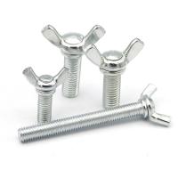 China Din316 Wing Bolt Carbon Steel Wing Bolt Stainless Steel Eyebolt with Wing Nut butterfly Bolt Galvanized for sale