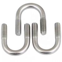 China U-shaped Bolt 304 Stainless Steel U-shaped Screw Nut Set U-shaped Pipe Clamp Fixing Clip for sale