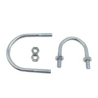 China Made in China Blue and White Galvanized U-bolt High Quality and Low-priced U-shaped Bolt Customizable U-shaped Pipe Clamp for sale