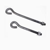 China Anchor Bolts DIN 529 Rod Type Galvanized Black High Strength Steel Structure Embedded Bolts for sale