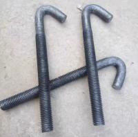 China 9-anchor Bolt M12 M14 M16 M24 M36 M42 M56 Galvanized Black Oxidation L-shaped Anchor Bolt for sale