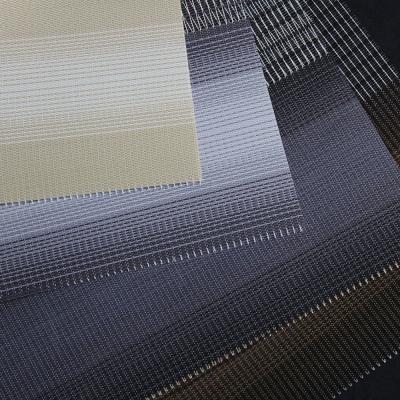 China Manual Polyester Zebra Blinds Fabric Semi Blackout Silky And Soft for sale