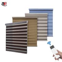 China FREE SAMPLE Customized Automatic Motorized Dual Automatic ebra Blinds Shades for sale