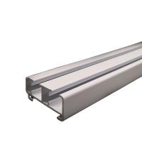 China Aluminium profile powder coated white double sliding curtain track for sale