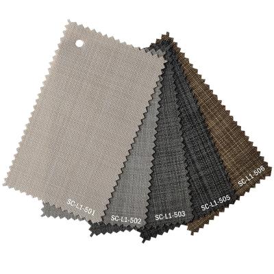 China 30% Polyester 70% PVC Double Color Sun Block Material  Fire Retardant for sale