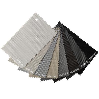 China Octagonal Window Sunblock Curtain Material PVC And  Soft Sheer for sale