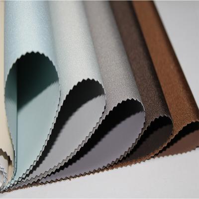 China DERFLEX 100% black out roller blinds fabric Foaming blackout fabic/fiberglass curtain fabric for sale