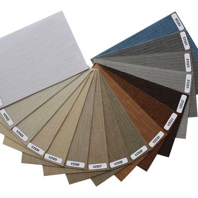 China 100% Blackout  89/100/127 Mm Pvc Vertical Blinds Fabric Plain Technique for sale