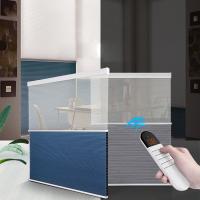 China Day And Night Double Cell Motor Motorised Honeycomb Blinds Customize Size for sale